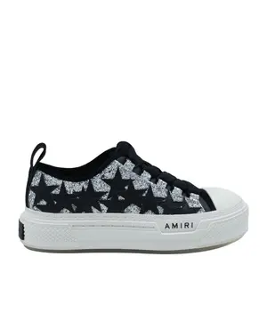 Amiri Star Embellished Low-top Sneakers - Black/silver