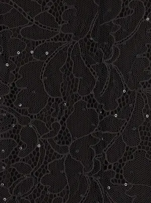 TWINSET Rhinestoneembellished Lace Longsleeve Midi Dress