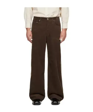 DUNST Casual Pants With Belt Loops - Brown