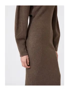 Max Mara Wide Sleeved Jersey Dress - Mud Color