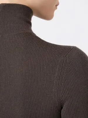 Max Mara Mxscavallo Ribbed Turtleneck Top