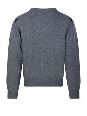 DUNST Argyle Crew Neck Knitted Sweater