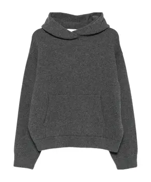 RÓHE Hooded Long-sleeved Sweater - Dark Gray
