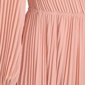 TWINSET Pleated Wrapfront Longsleeve Midi Dress