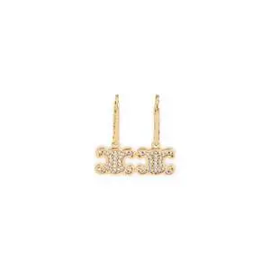 Celine Rhinestone Earrings - Silver