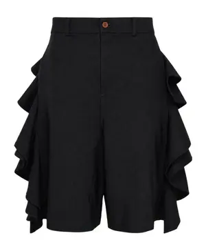 Comme Des Garçons Sculptural Ruffle Shorts - Black