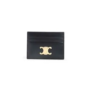 Celine Triomphe Card Holder - Black
