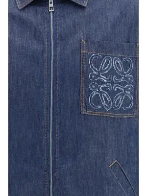 Loewe Cotton Zip Jacket - Blue