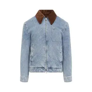 AMI Paris Adc Zipped Jacket - Blue