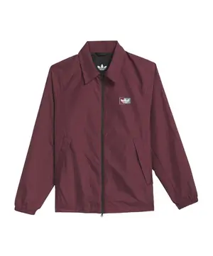 ADIDAS ORIGINALS Checkered Collared Zipup Jacket - Red