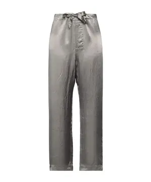 MAISON MARGIELA Solid-colored Satin Trousers - Grey