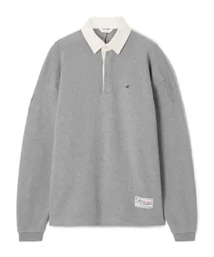Aimé Leon Dore Crest Embroidered Ribbed Cotton Polo Shirt - Gray