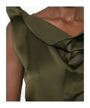 Victoria Beckham Ruffled Asymmetric Dress