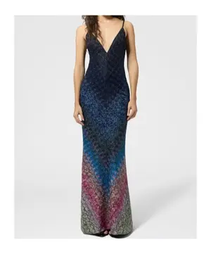 Missoni Zigzag-knit Open-back Dress