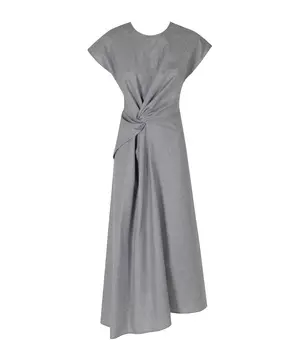 Victoria Beckham Aria Midi Dress - Light Grey