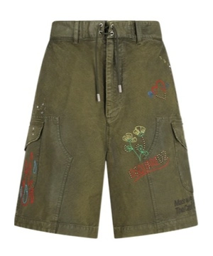 Dsquared2 Embroidered Drawstring Cargo Shorts
