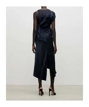 Victoria Beckham Kyra Draped Midi Dress
