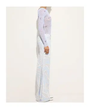 Emilio Pucci Onda Print Tulle Top