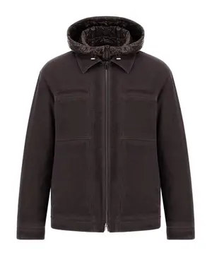Herno Hooded Jacket - Dark Brown