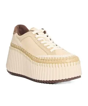 Chloé Lace-up Casual Shoes - Nude
