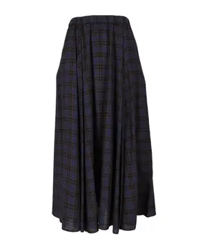 Aspesi Check-pattern Flared Midi Skirt - No