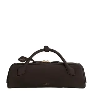 Alaïa Le Teckel Suede Top-handle Tote Bag - Dark Brown