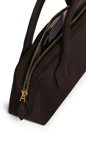 Alaïa Le Teckel Suede Top-handle Tote Bag