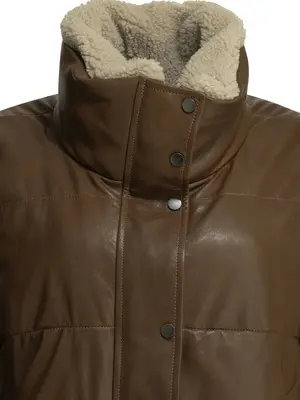 Brunello Cucinelli Quilted Shearling-trim Coat