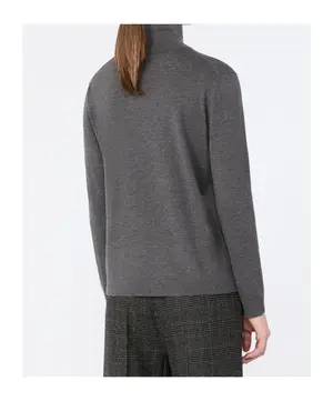 Max Mara Kiku Ribbed Turtleneck Sweater - Dark Grey