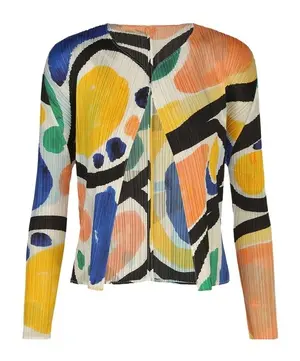 Issey Miyake Pleated Cardigan - Multi-color