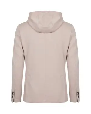 Eleventy Hooded Single-breasted Layered Jacket - No