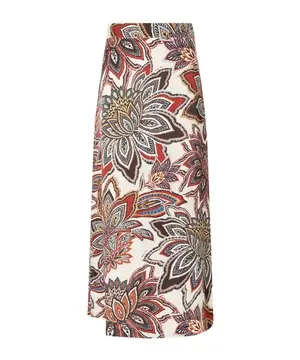 Farm Rio Printed Satin Maxi Skirt - More
