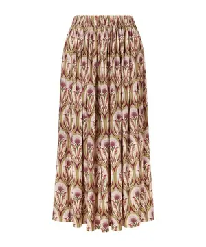 Farm Rio Garden Medal Printed Midi Skirt - No
