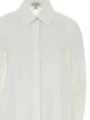 Alaïa A-line Poplin Shirt Dress