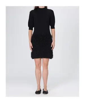 TWINSET Puff-sleeve Mini Dress - Black
