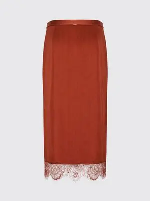 TWINSET Lace Trim Midi Skirt