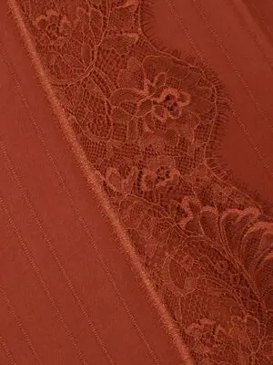 TWINSET Lace Trim Midi Skirt