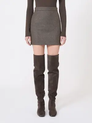 Max Mara Mxsacinoso Double Felt Mini Skirt