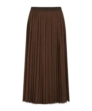 TWINSET Pleated Midi Skirt - Brown