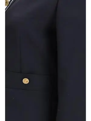 Thom Browne Hopsack Cardigan Jacket - Blue