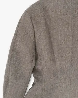 Jacquemus Peplum Fitted Short Jacket - Brown