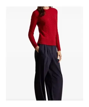 Polo Ralph Lauren Cable-knit Wool-cashmere Crewneck Sweater