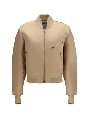 TOM FORD Satin Aviator Bomber Jacket - Gold