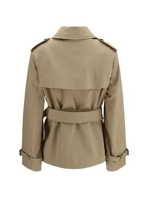 Burberry Lakefield Short Trench Coat - Cream