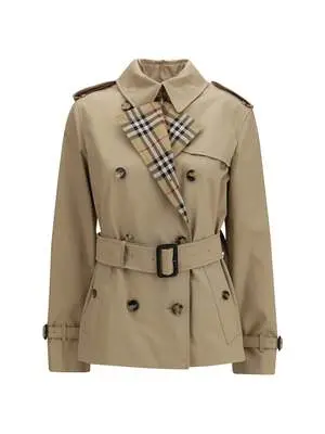 Burberry Lakefield Short Trench Coat - Cream