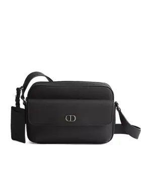 Dior Cd Icon Zipped Messenger Bag - Black