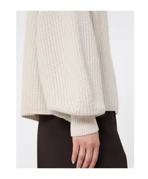 Max Mara Ruffled-trim Ribbed-knit Sweater