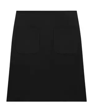 COURREGES Satin-finish Pocket-detail Mini Skirt - Black