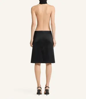 COURREGES Satin-finish Pocket-detail Mini Skirt