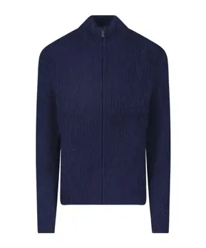 Aspesi Zip-up Ribbed-knit Cardigan